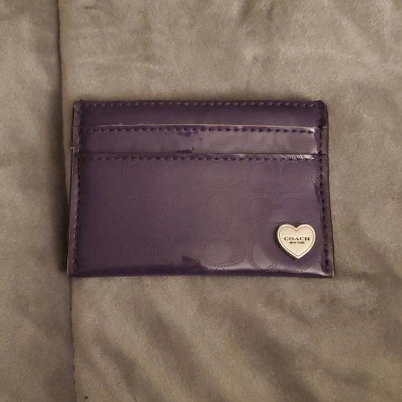 Coach | Bags | Coach Purple Patent Leather Card Case | Poshmark